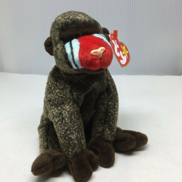 Ty | Toys | Ty Beanie Baby Cheeks Baboon Plush Stuffed Animal Retired W ...